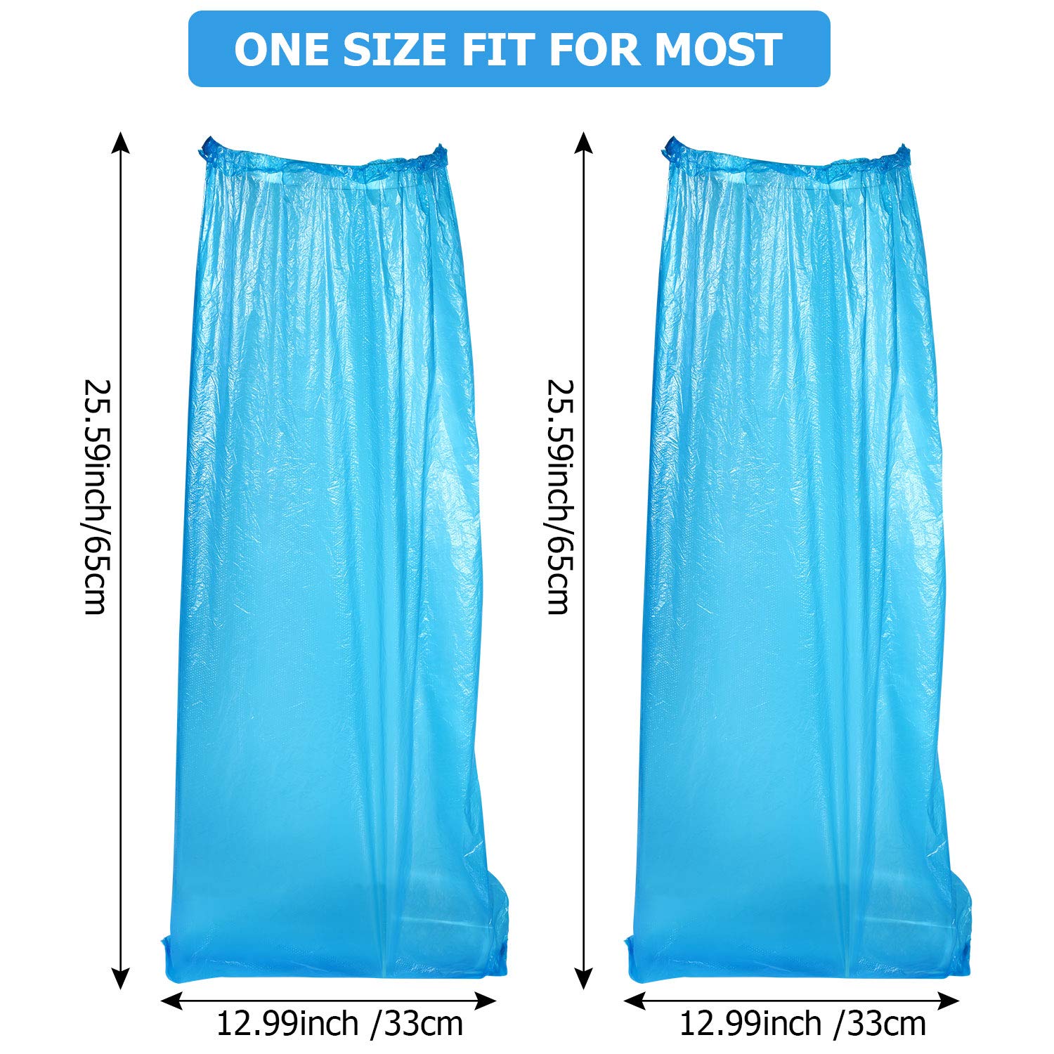 SATINIOR Disposable Boot Covers Plastic Long Waterproof Shoes Cover Over The Knee Shoes Cover for Men Women