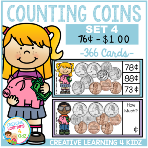 money counting coins card set 4