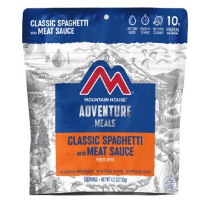 mountain house classic spaghetti with meat sauce | freeze dried backpacking & camping food |2 servings