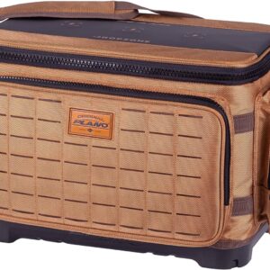 Plano Guide Series 3700 Tackle Bag, Large, Beige 1680 Denier Fabric with Waterproof Base, Includes 6 StowAway Utility Boxes, Premium Fishing Storage for Baits & Lures