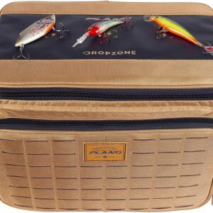 Plano Guide Series 3700 Tackle Bag, Large, Beige 1680 Denier Fabric with Waterproof Base, Includes 6 StowAway Utility Boxes, Premium Fishing Storage for Baits & Lures