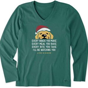 Life is good Womens Crusher, Spruce Green, Small