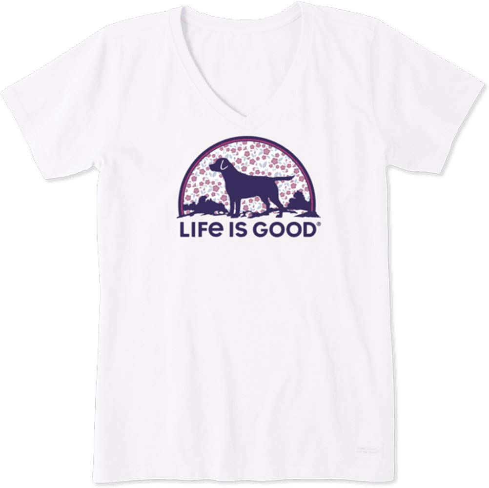 Life is good Womens Crusher, Cloud White, Medium