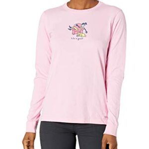 Life is good Womens Crusher, Happy Pink, X-Small