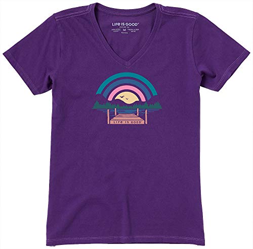 Life is good Womens Crusher, Deep Purple, X-Small