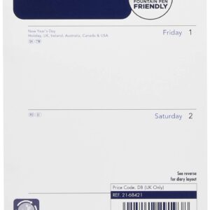 Filofax Personal Week on two pages English 2021 diary