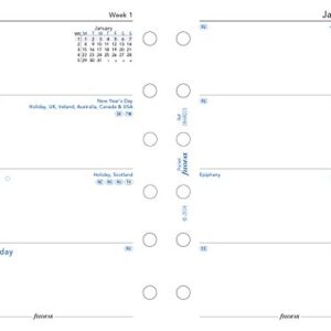 Filofax Personal Week on two pages English 2021 diary