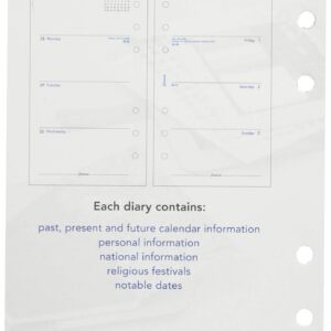 Filofax Personal Week on two pages English 2021 diary