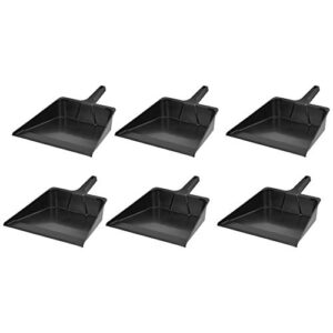 amazoncommercial 16" jumbo dustpan with heavy duty handle - 6-pack