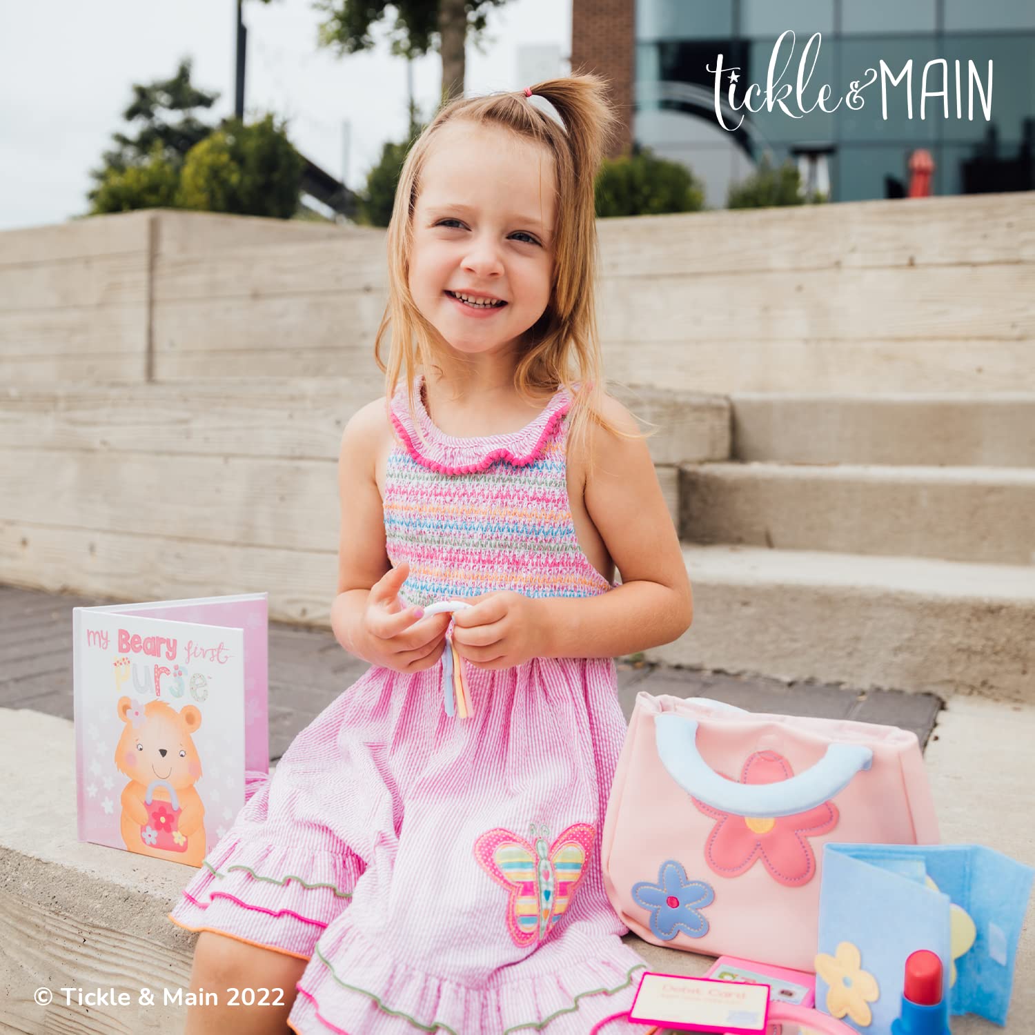 Tickle & Main My Beary First Purse, 9-Piece Gift Set Includes Purse, Storybook, and Accessories for Toddlers Ages 1-4 Years Old