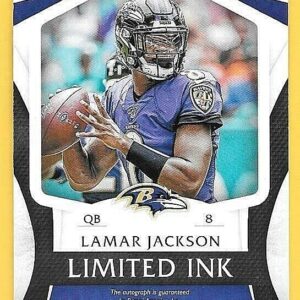 2019 Panini Limited Ink Silver Spotlight #LJ Lamar Jackson Autograph #01/10