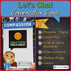 social emotional learning | distance learning | compassion | gratitude feels great conversation cards | elementary school