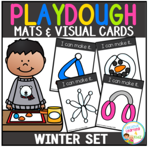 playdough mats & visual cards: winter set