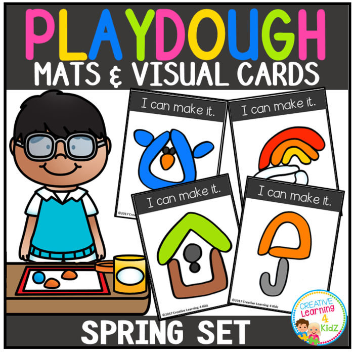 Playdough Mats & Visual Cards: Spring Set