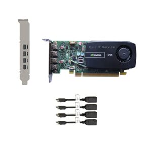 epic it service – quadro nvs 510, 2gb gddr3, both half and full brackets, 4 x mdp to displayport adapters, 4k@60hz resolution (1 year warranty)