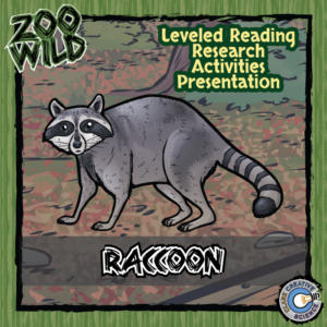 raccoon - 15 zoo wild resources - leveled reading, slides & activities