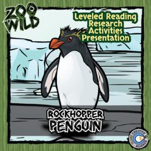 rockhopper penguin - 15 zoo wild resources - leveled reading, slides & activities