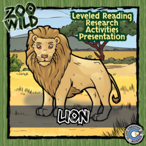 lion - 15 zoo wild resources - leveled reading, slides & activities