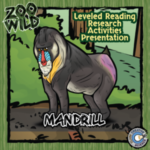 mandrill - 15 zoo wild resources - leveled reading, slides & activities