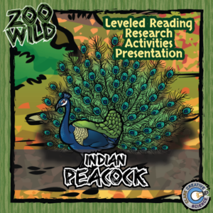 peacock - 15 zoo wild resources - leveled reading, slides & activities