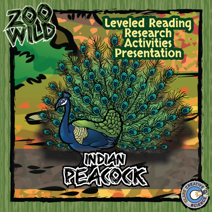 Peacock - 15 Zoo Wild Resources - Leveled Reading, Slides & Activities