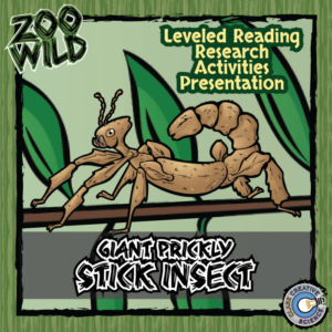 giant prickly stick insect - 15 zoo wild resources - leveled reading, slides & activities