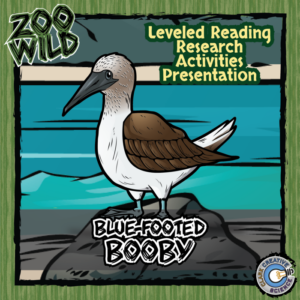 blue-footed booby - 15 zoo wild resources - leveled reading, slides & activities