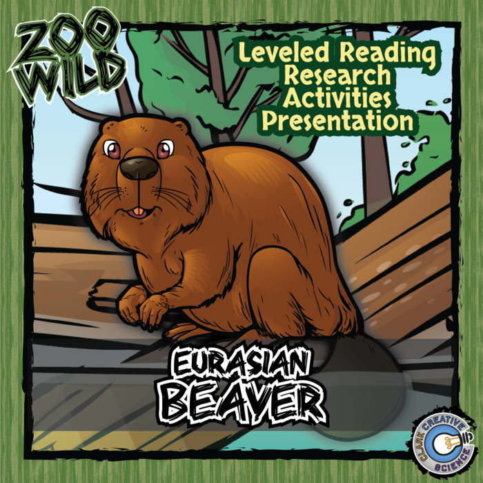 Beaver - 15 Zoo Wild Resources - Leveled Reading, Slides & Activities