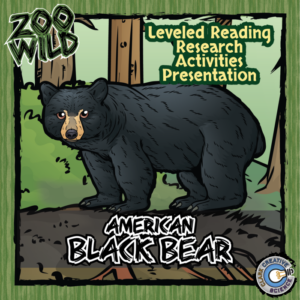 black bear - 15 zoo wild resources - leveled reading, slides & activities