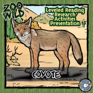 coyote - 15 zoo wild resources - leveled reading, slides & activities