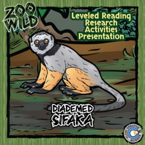 sifaka - 15 zoo wild resources - leveled reading, slides & activities