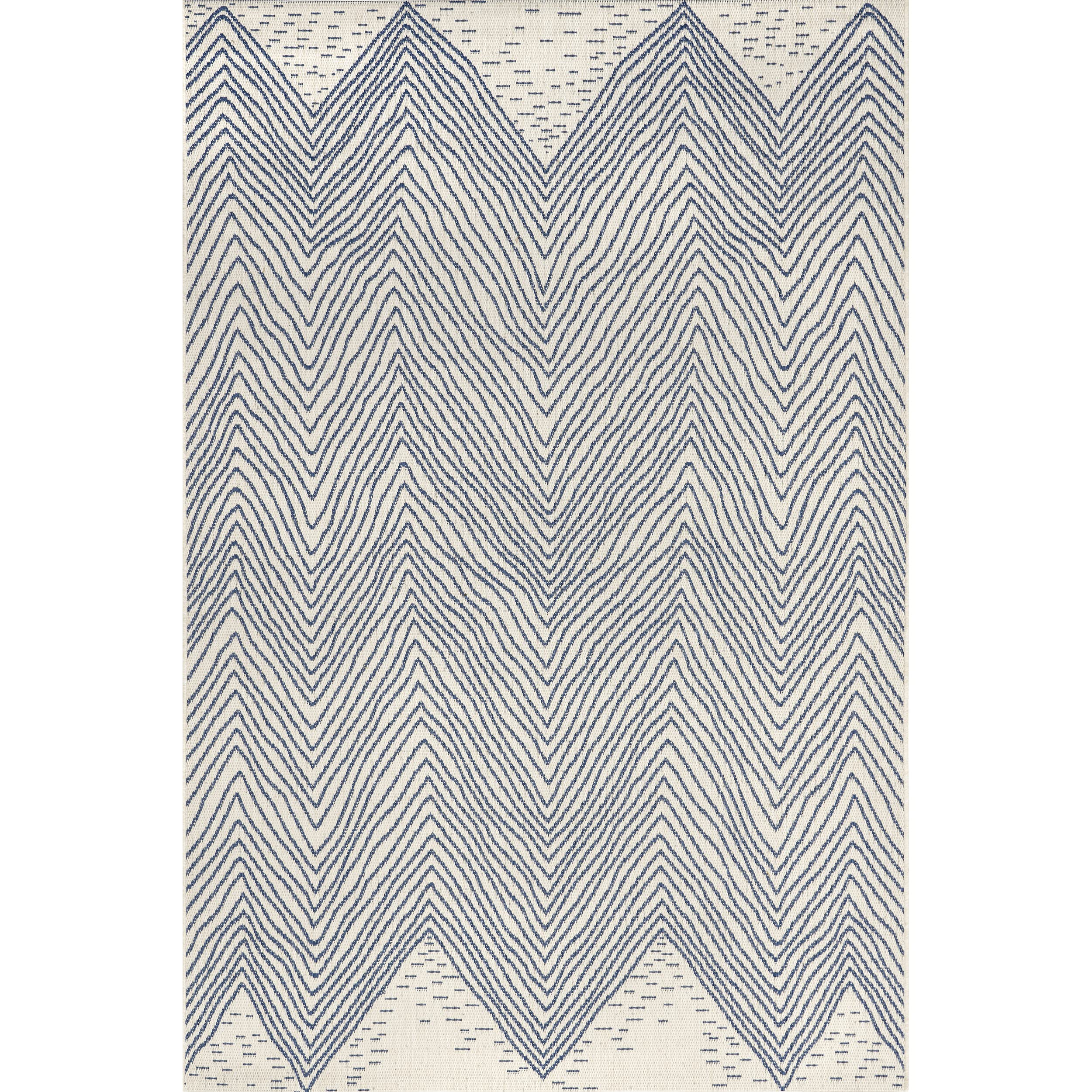 nuLOOM Carina Chevron Waves Indoor/Outdoor Accent Rug, 2x3, Blue