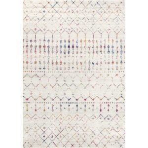 nuLOOM 8x11 Moroccan Blythe Area Rug, Light Multicolor, Faded Bohemian Design, Stain Resistant, For Bedroom, Dining Room, Living Room, Hallway, Office, Kitchen, Entryway