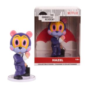 the umbrella academy 3” stylized collectible figure, hazel, kids toys for ages 14 up by just play