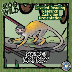 squirrel monkey - 15 zoo wild resources - leveled reading, slides & activities