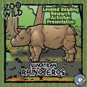 sumatran rhinoceros - 15 zoo wild resources - leveled reading, slides & activities