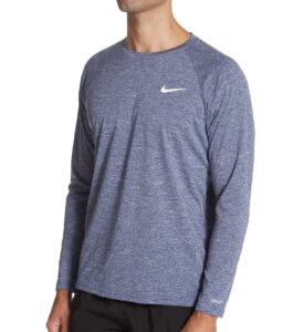 nike men's standard long sleeve hydrogua, midnight navy, x-large