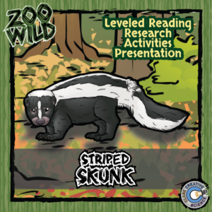 skunk - 15 zoo wild resources - leveled reading, slides & activities