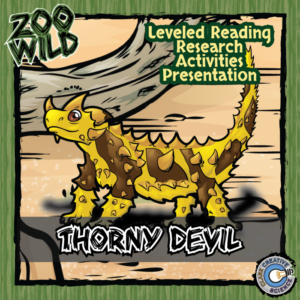 thorny devil - 15 zoo wild resources - leveled reading, slides & activities