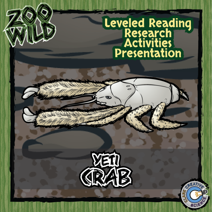 Yeti Crab - 15 Zoo Wild Resources - Leveled Reading, Slides & Activities