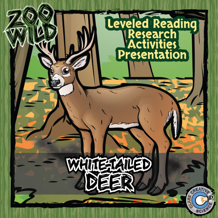 White-Tailed Deer - 15 Zoo Wild Resources - Leveled Reading, Slides & Activities