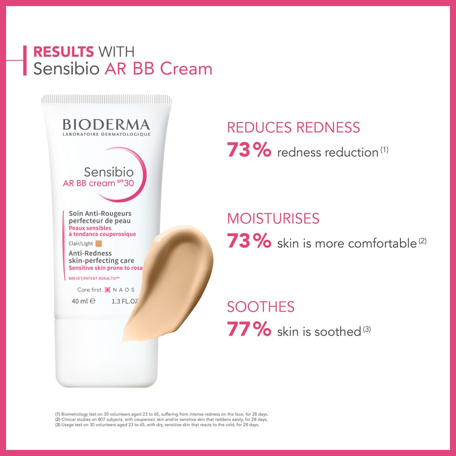 Bioderma - Sensibio - AR CC Cream - Anti Redness Face Cream - Skin Soothing and Moisturizing - Redness Reducing Moisturizer for Sensitive Skin