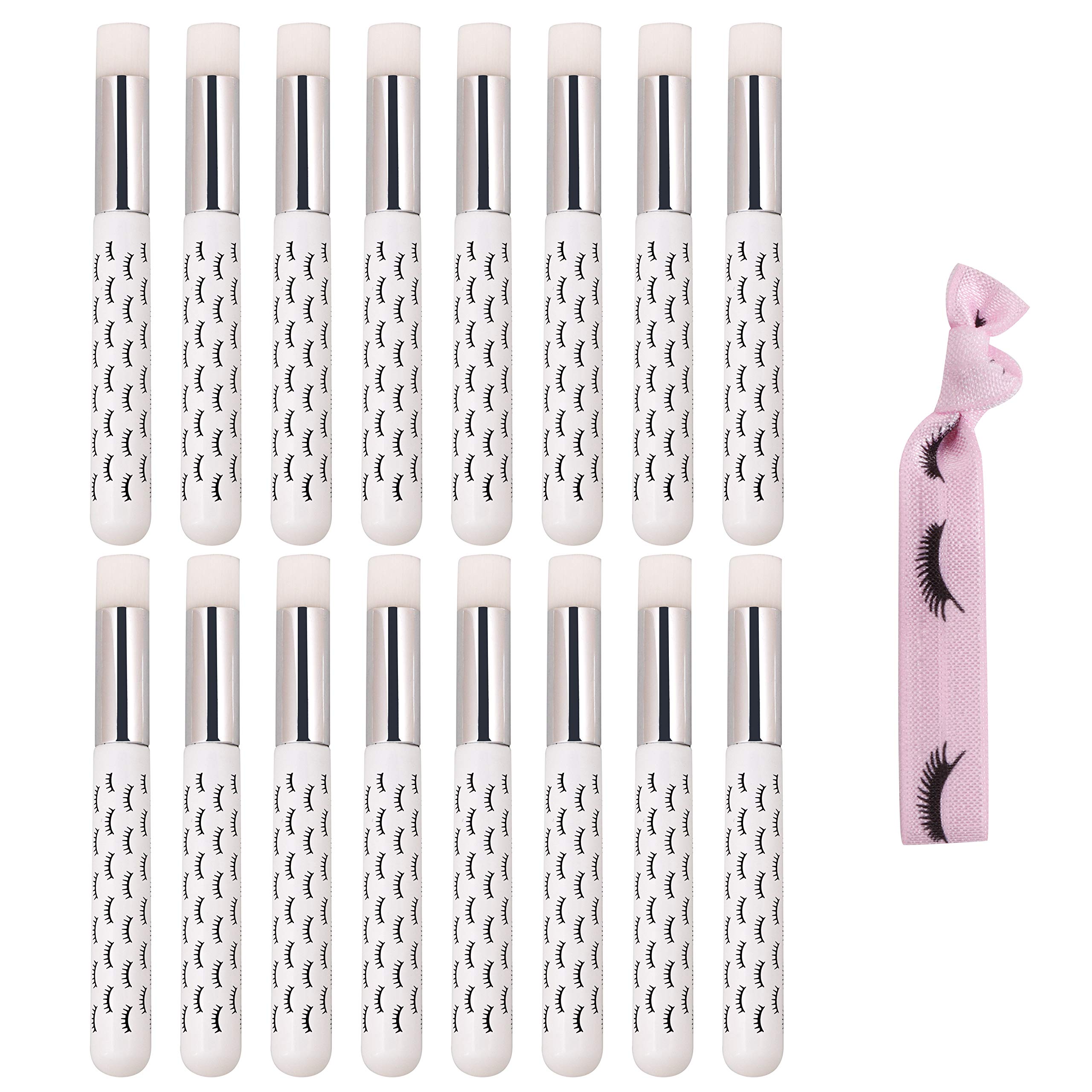 10 Pcs Cute White Lash Cleanser Brushes Lash Shampoo Brushes for Eyelash Extensions Cosmetic Brushes Peel Off Blackhead Brush Remover Tool Nose Cleaning Washing Brush