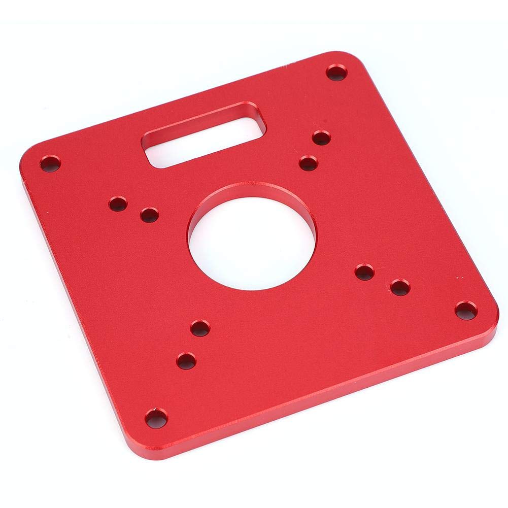 Router Table Insert Plate Aluminum Alloy 6061 Anodic Oxidation Engraving Router Table Plate Router Table Insert Plate Trimmer Woodworking Engraving Machine Accessory