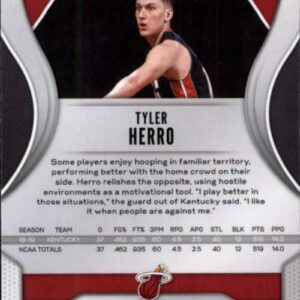 2019-20 Panini Prizm #259 Tyler Herro RC Rookie Miami Heat NBA Basketball Trading Card