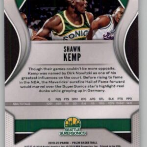 2019-20 Panini Prizm #14 Shawn Kemp Seattle Supersonics NBA Basketball Trading Card