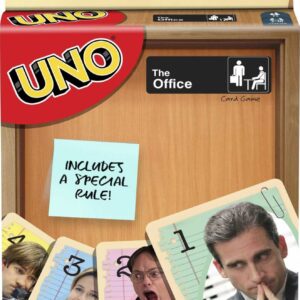 Mattel Games ​UNO The Office Card Game for Teens & Adults for Family or Game Night with Special Rule for 2-10 Players