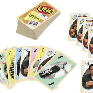 Mattel Games ​UNO The Office Card Game for Teens & Adults for Family or Game Night with Special Rule for 2-10 Players