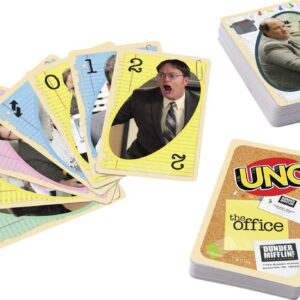 Mattel Games ​UNO The Office Card Game for Teens & Adults for Family or Game Night with Special Rule for 2-10 Players