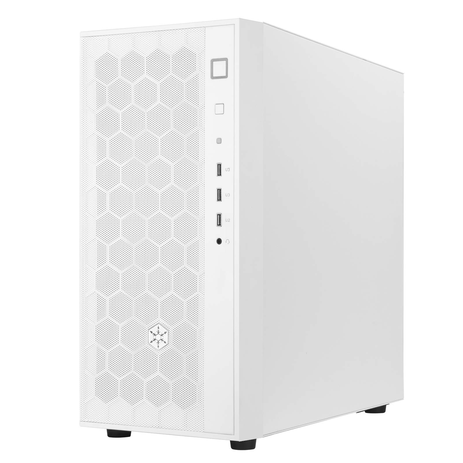 SilverStone Technology FARA R1, White, Solid Side Panel, Mid-Tower ATX Case with Micro-ATX and Mini-ITX Support, SST-FAR1W